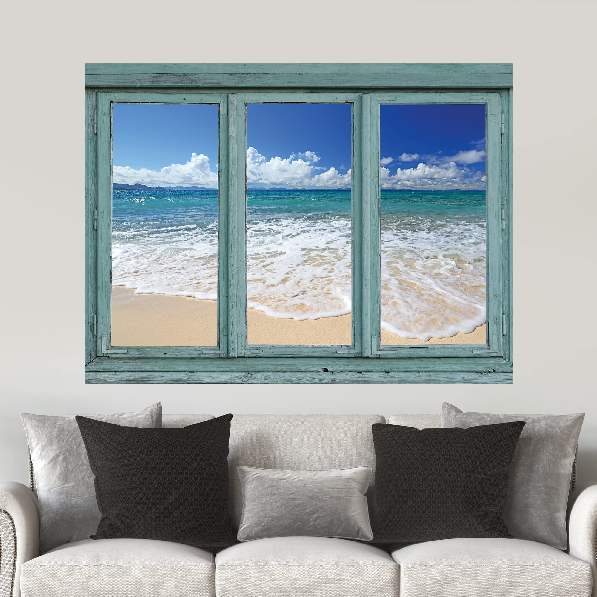 wall26 - Island Getaway - Tropical Vacation Scene on Private Sandy ...