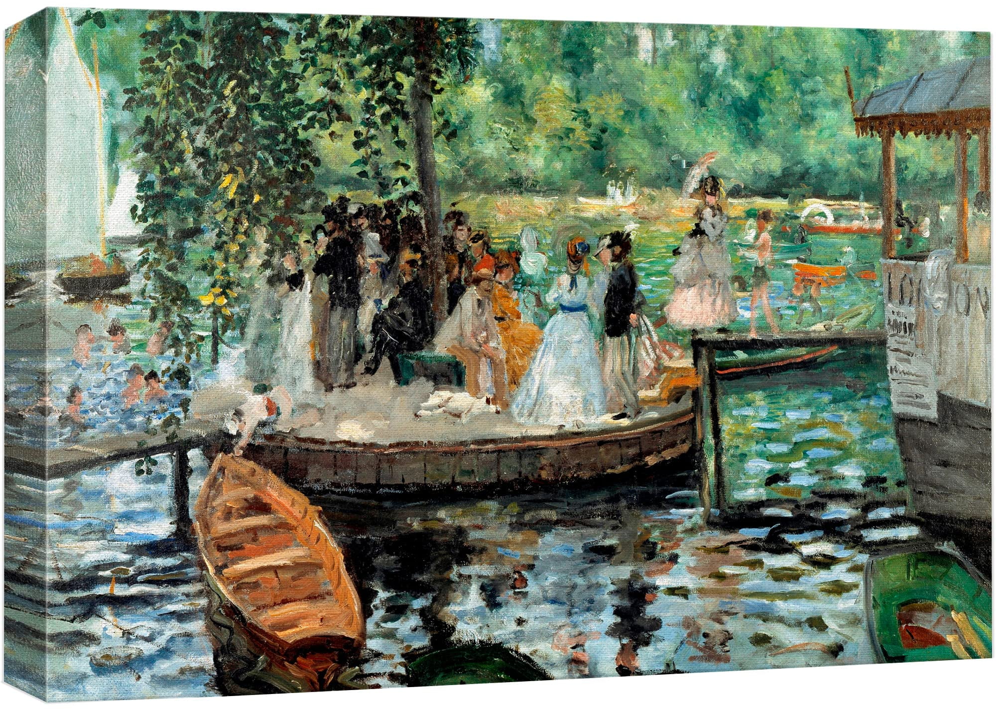 wall26 - Framed Painting 'La Grenouillere' by Pierre-Auguste Renoir ...