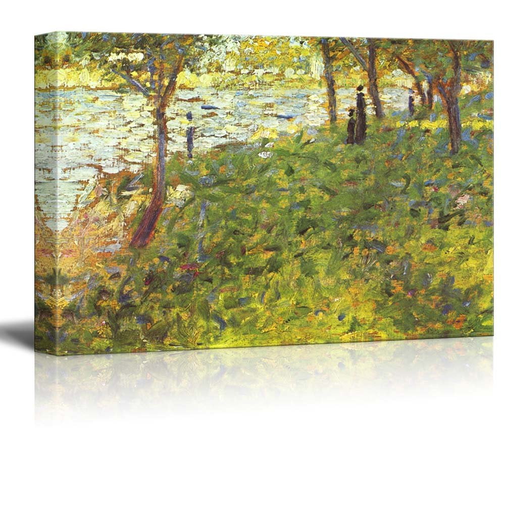 wall26 - Landscape and Characters by The River by Georges Seurat ...