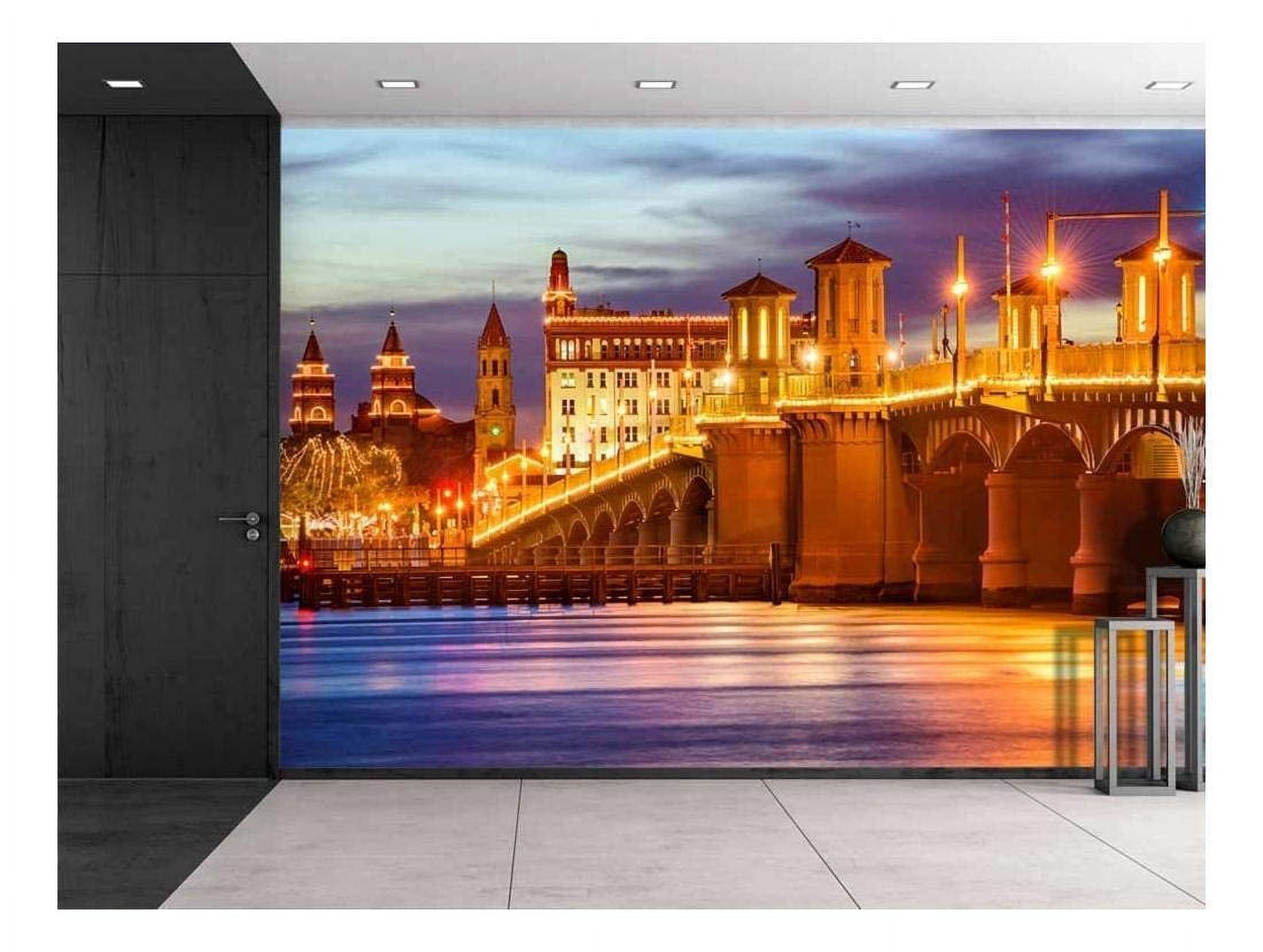 wall26 - Large Wall Mural - Beautiful Night View of St. Augustine ...