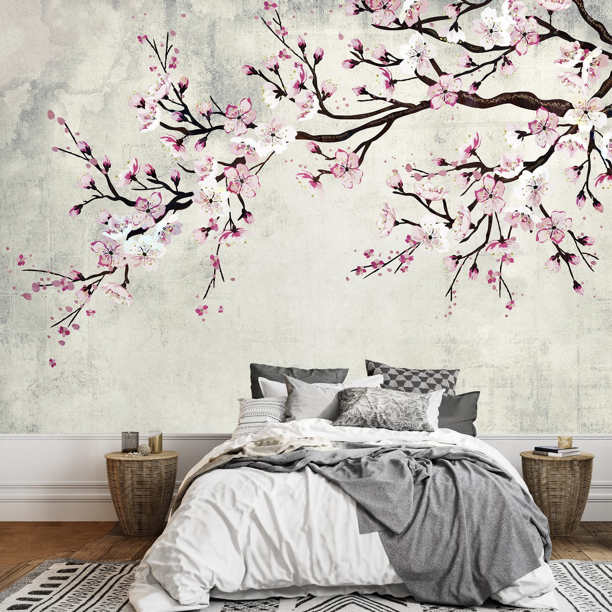 cherry blossom pattern wallpaper