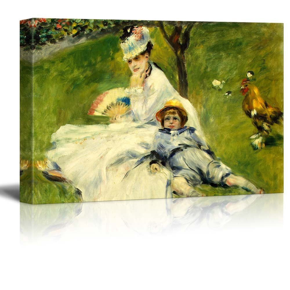 wall26 Madame Monetand her Son by Pierre Auguste Renoir - Impressionist ...
