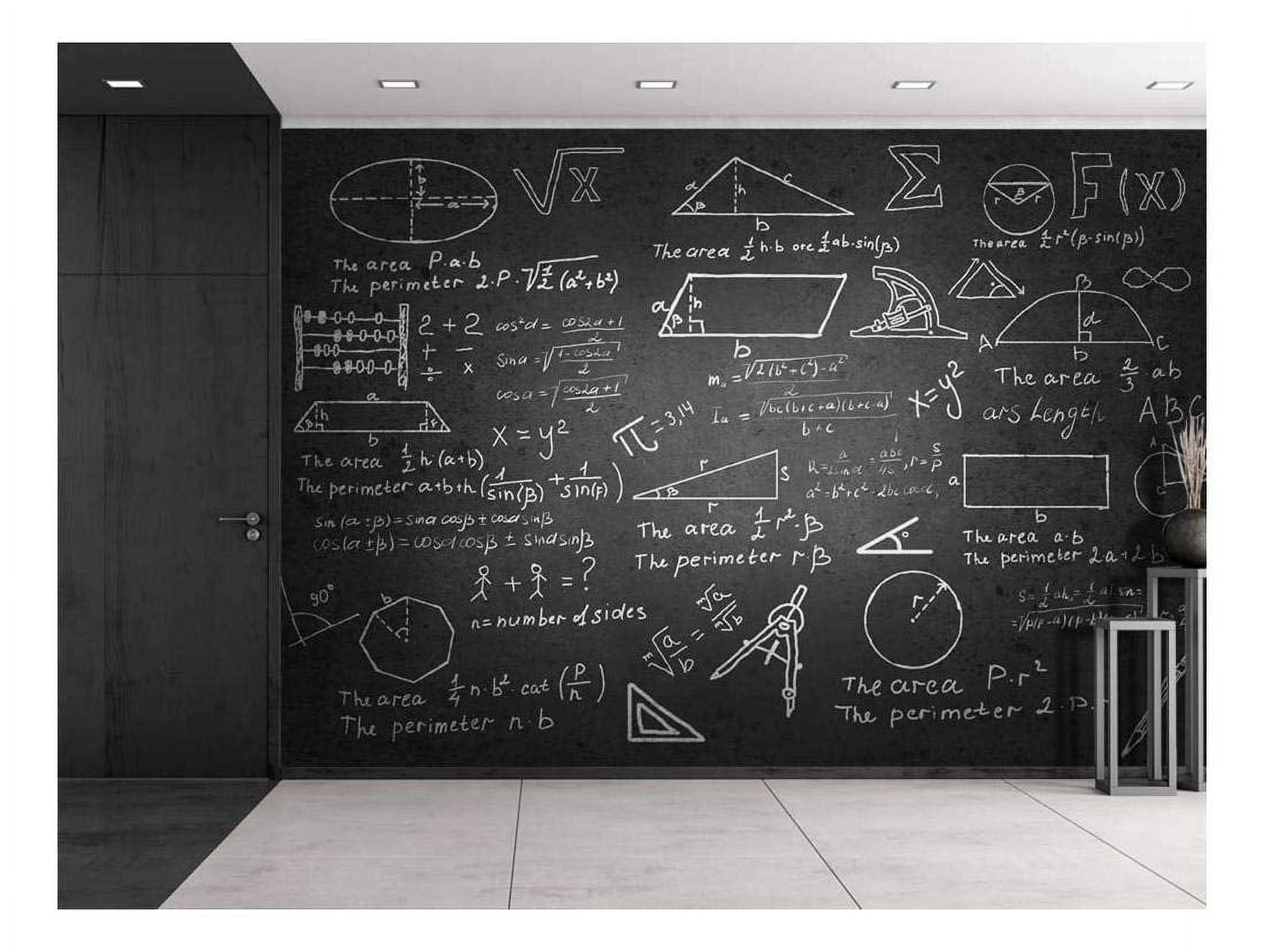 wall26 - Mathematical Problems on a Chalk Board - Wall Mural, Removable ...