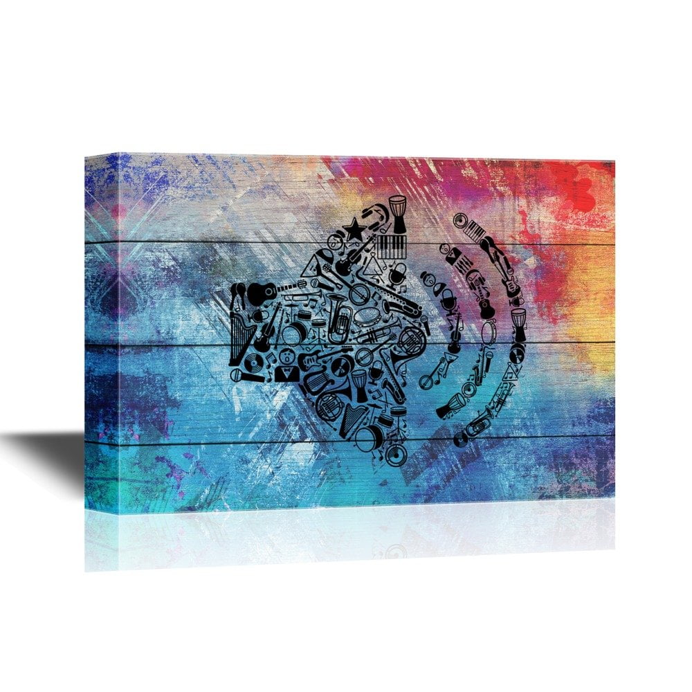 wall26 - Music Canvas Wall Art - Symbol of Sound Reproduction from ...