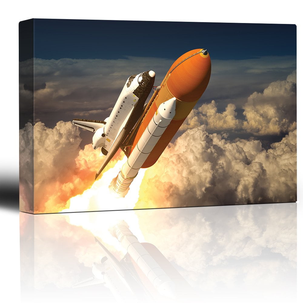 wall26 - NASA's Rocketship Being Launched to Outer Space - Canvas Art ...