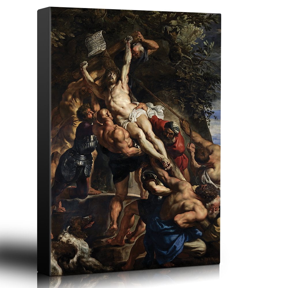 wall26 - Oil Painting of Raising of The Cross by Peter Paul Rubens - Baroque Style - Jesus ...