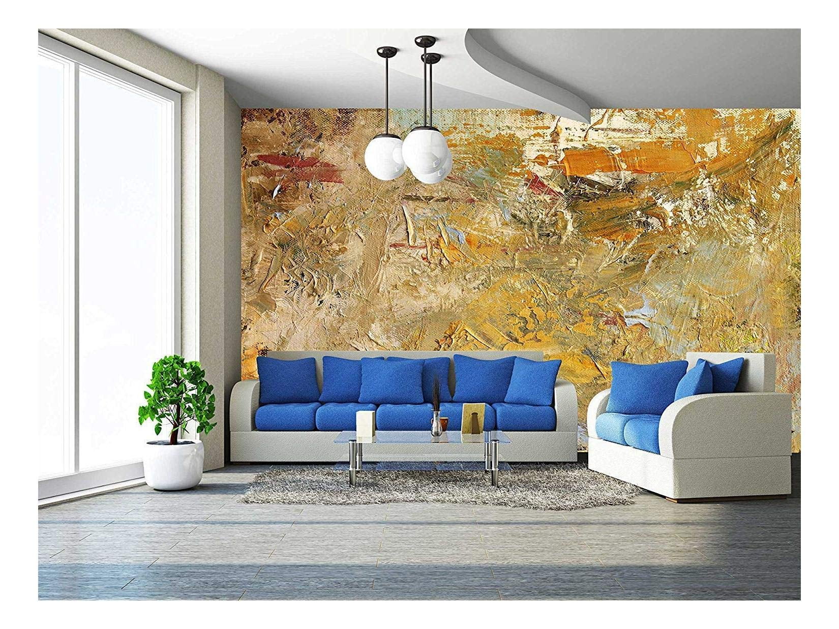 wall26 - Oil Paints and acrylics on Canvas - Removable Wall Mural ...
