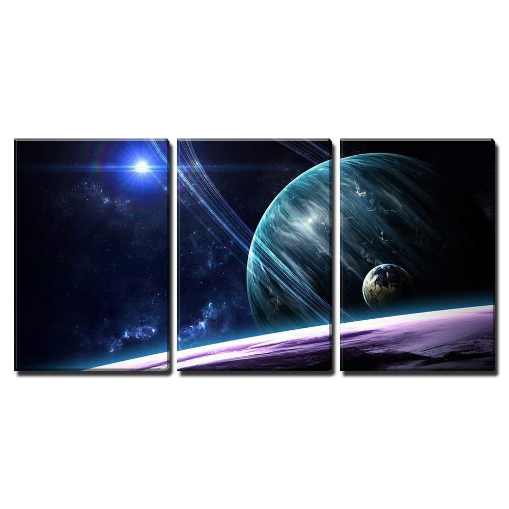 wall26 - Planets Stars Galaxies in Outer Space - Canvas Art Wall Decor ...