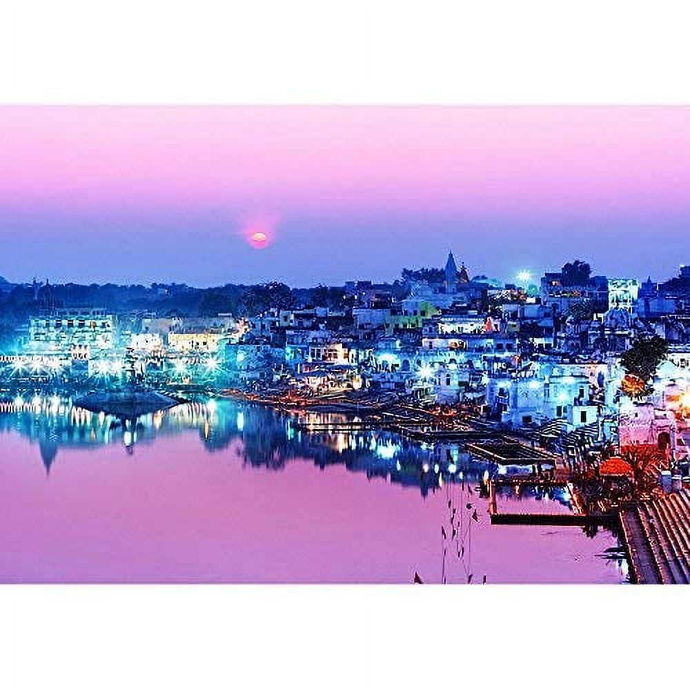 wall26 - Pushkar Lake at Night Pushkar, Rajasthan, India, Asia ...