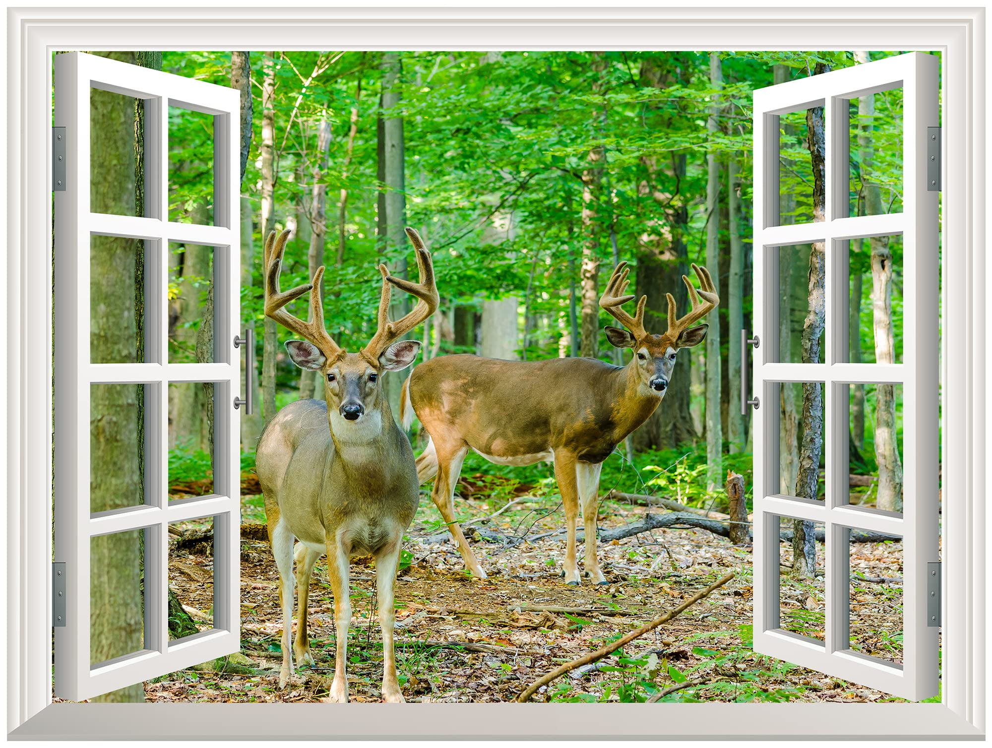 wall26 Removable Wall Sticker/Wall Mural - Whitetail Deer/Buck in ...