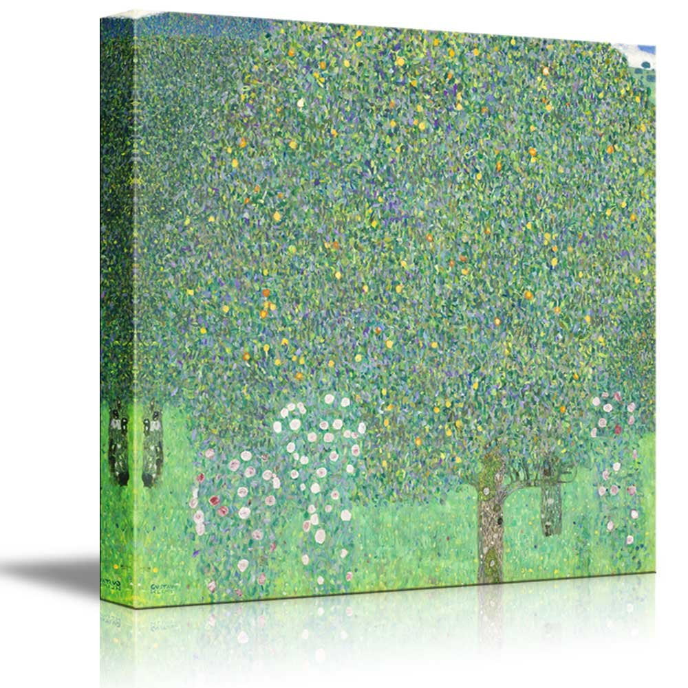 wall26 Rosebushes Under The Trees by Gustav Klimt - Austrian Symbolist ...