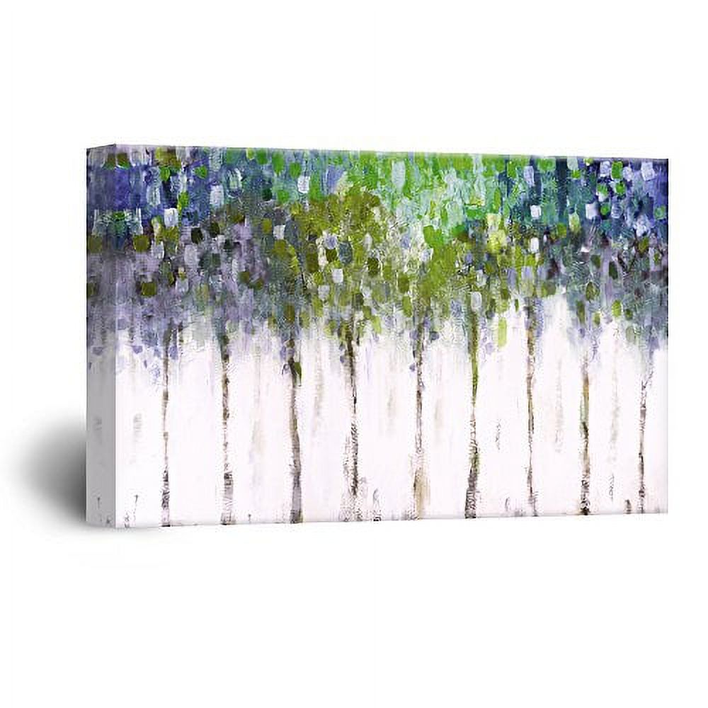 wall26 Rustic Home Art Canvas Wall Art - Abstract Trees Modern Living ...
