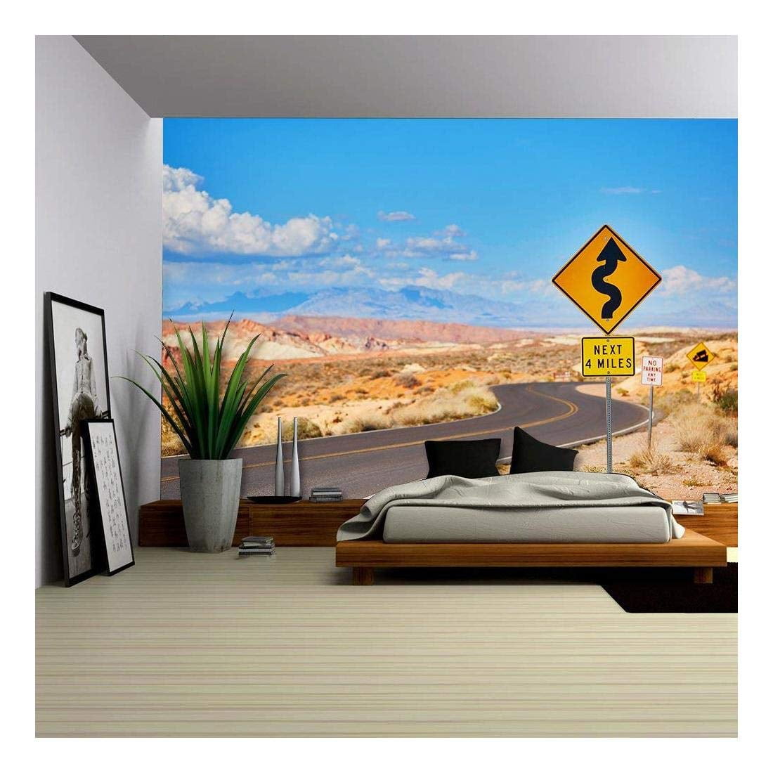 wall26 - Scenic Landscape with Winding Road in Valley of The Fire ... wall26 - Scenic Landscape with Winding Road in Valley of The Fire ...