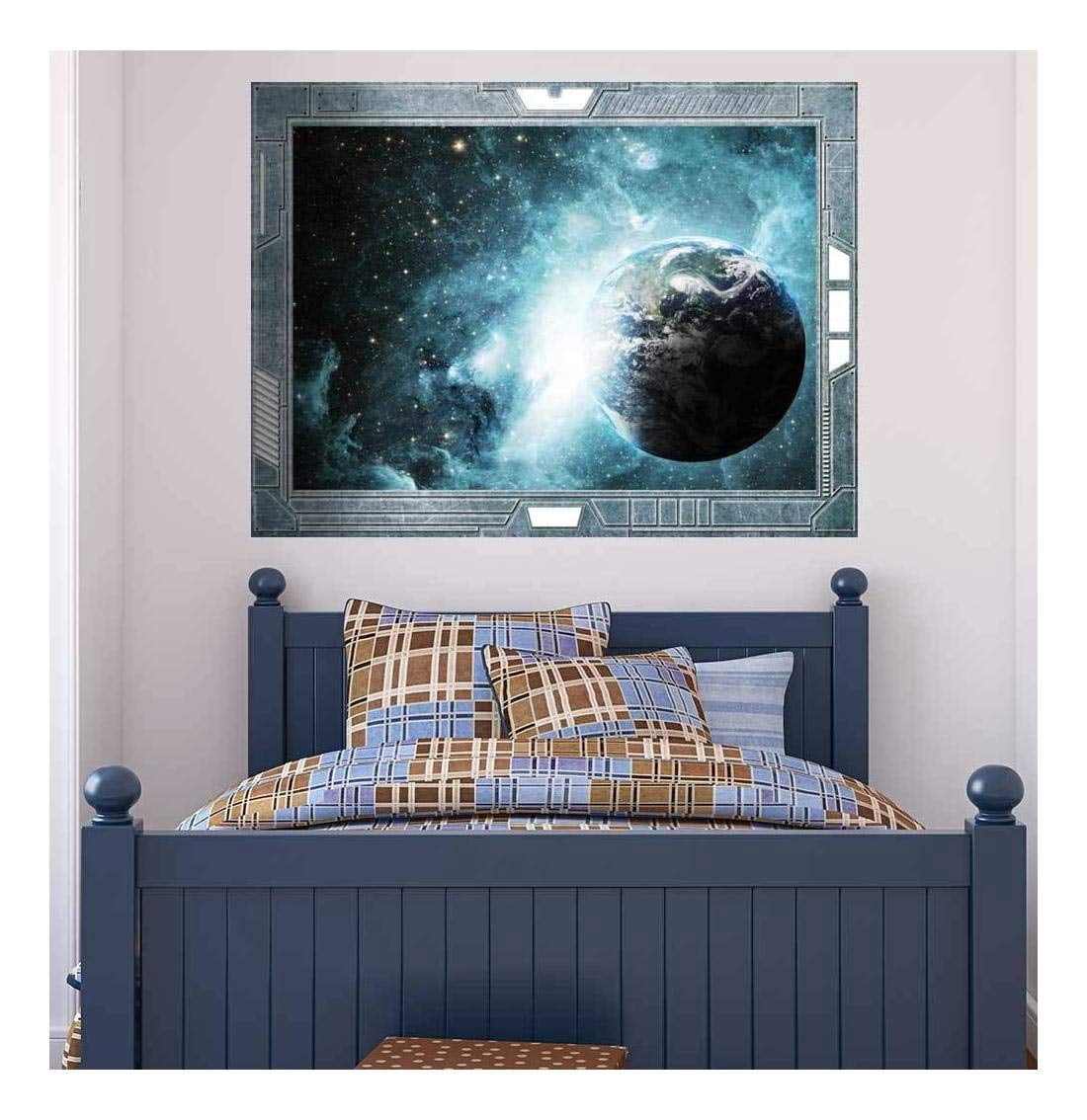 wall26 - Science Fiction ViewPort - Decal - Earth Surrounded by Amazing ...