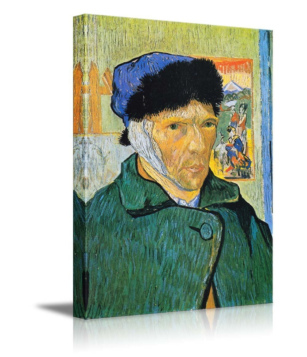 wall26 - Self-Portrait with Bandaged Ear by Vincent Van Gogh Canvas ...