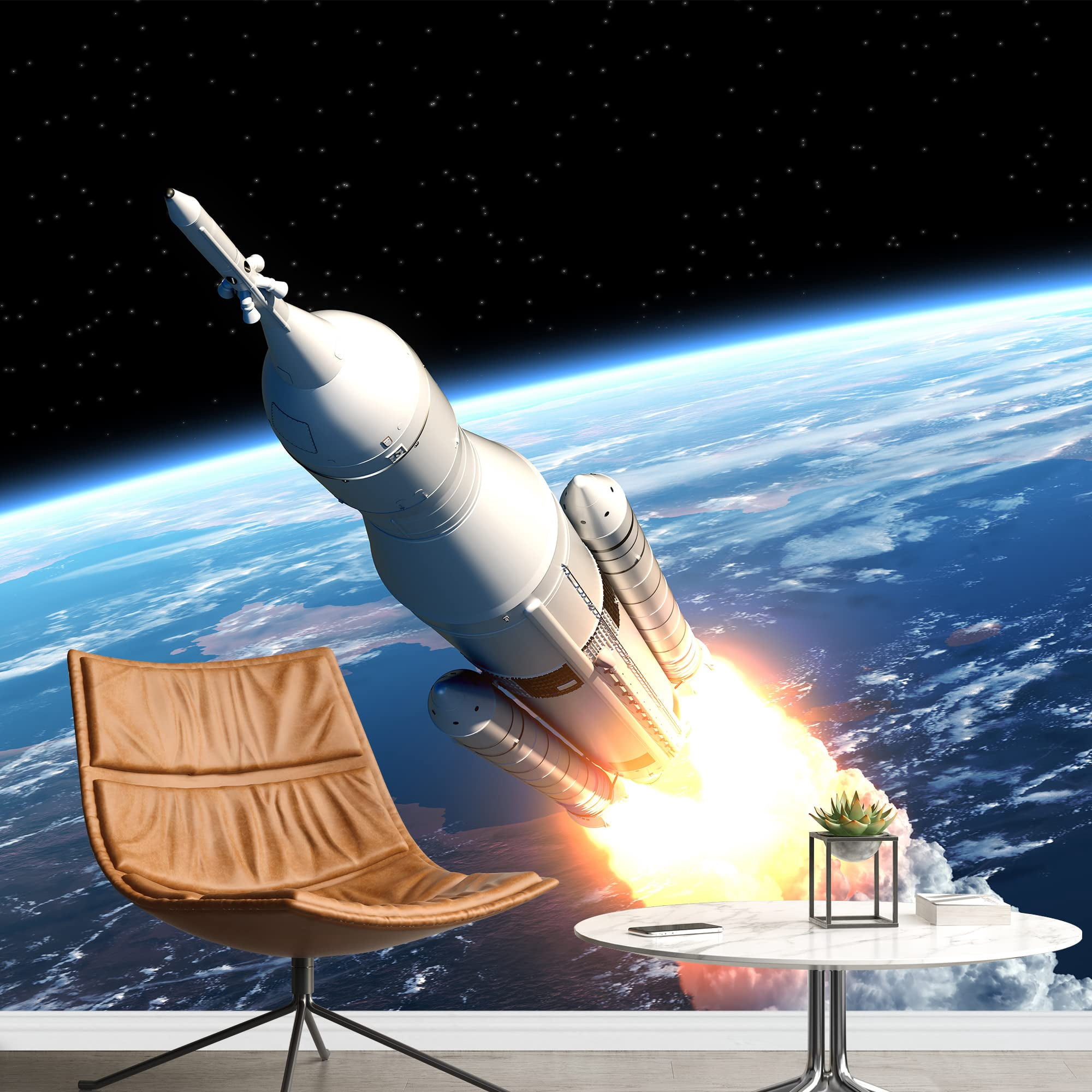 wall26 - Space Launch System Takes Off. 3D Scene - Removable Wall Mural ...