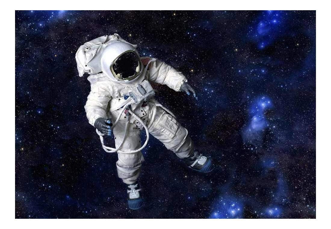 wall26 - Spaceman Exploring The Unknown Space - Wall Mural, Removable ...