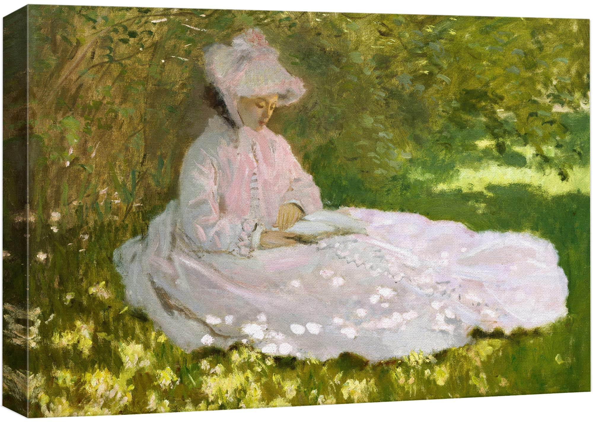 wall26 - Springtime by Claude Monet - Canvas Print Wall Art Famous Oil ...