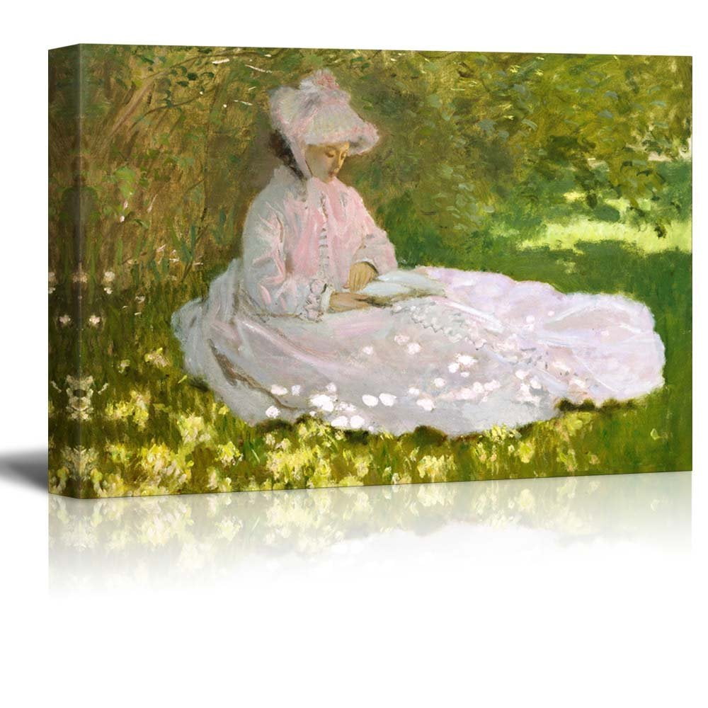 wall26 - Springtime by Claude Monet - Impressionist Modern Art - Canvas ...