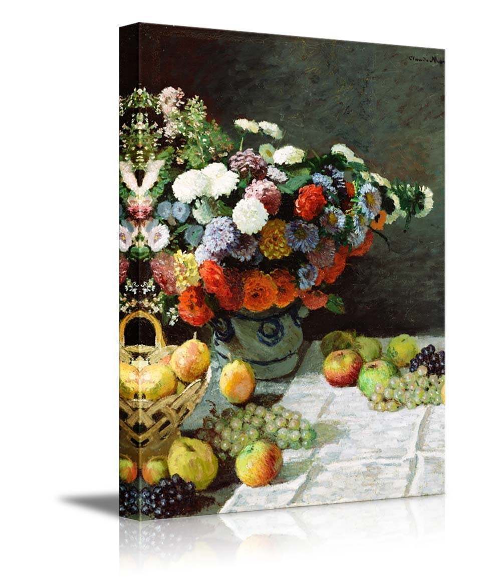 wall26 - Still Life with Flowers and Fruit by Claude Monet ...