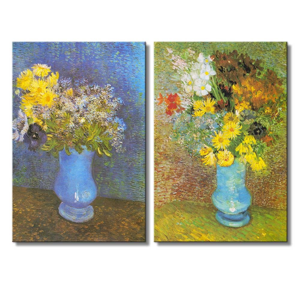 wall26 - Still life of Flowers in Vase by Vincent Van Gogh - Oil ...
