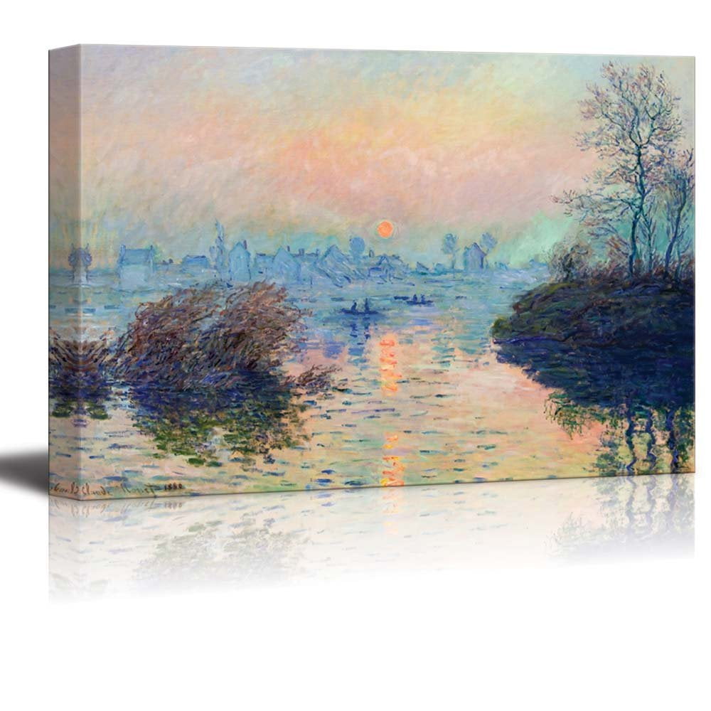 wall26 - Sun Setting Over The Seine at Lavacourt. Winter Effect by ...