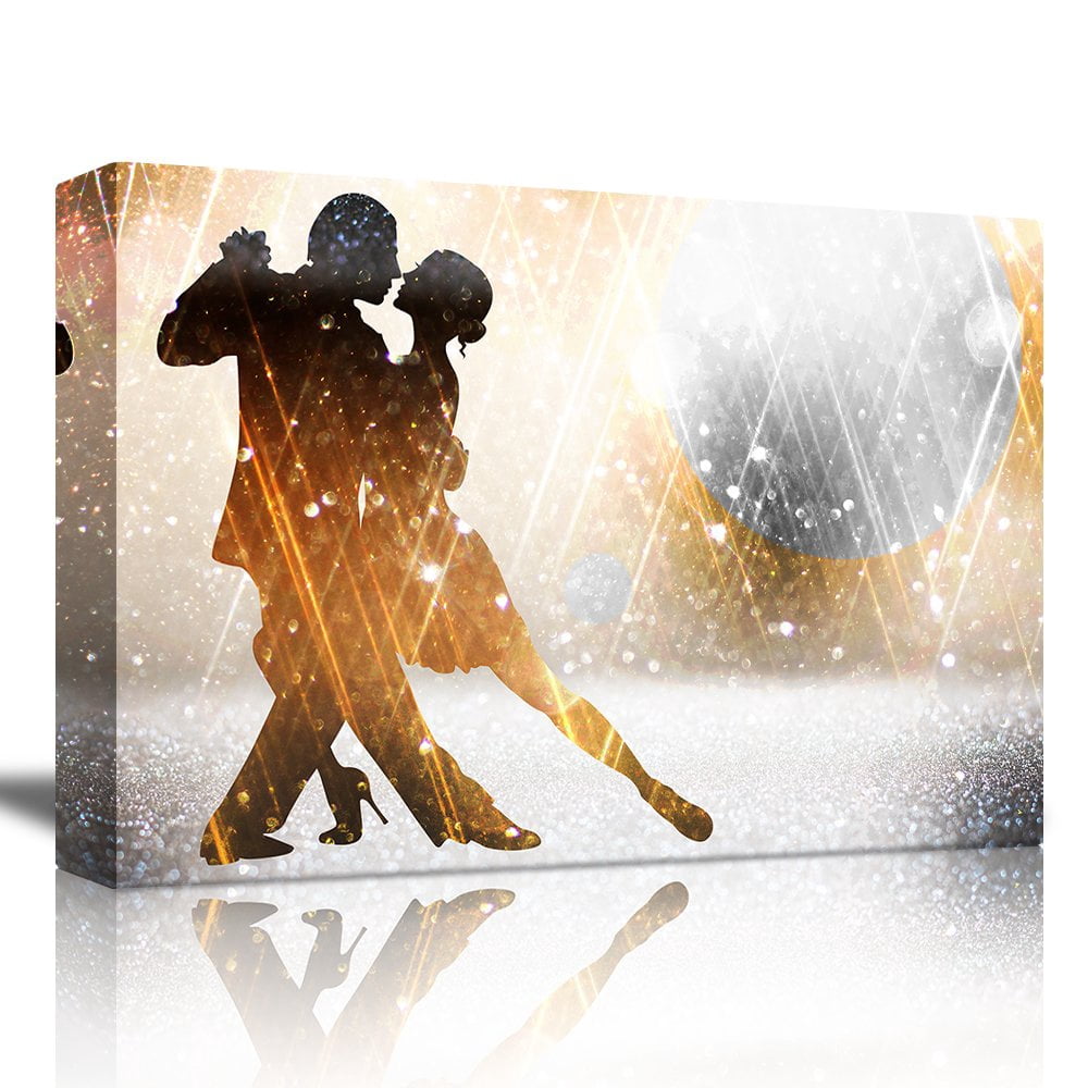wall26 - Tango Dancers on a Shiny Studio Background - Canvas Art Home ...