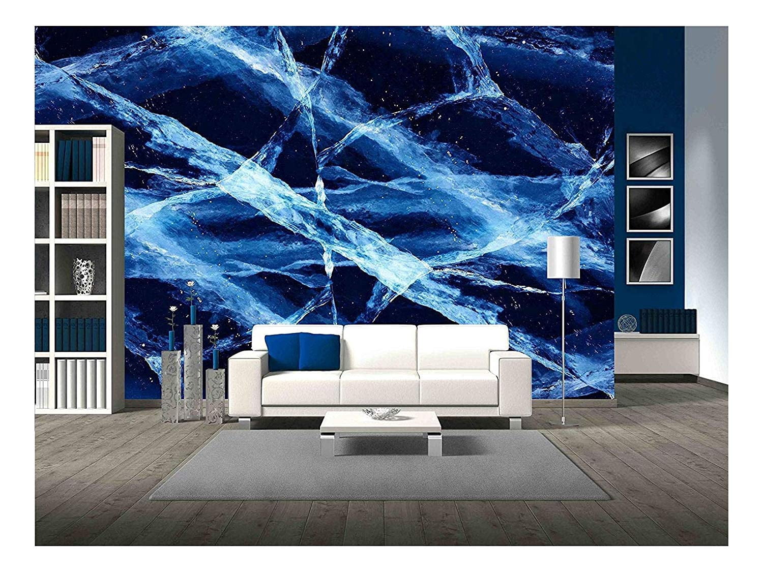 wall26 - Texture of Ice of Baikal Lake in Siberia - Removable Wall ...