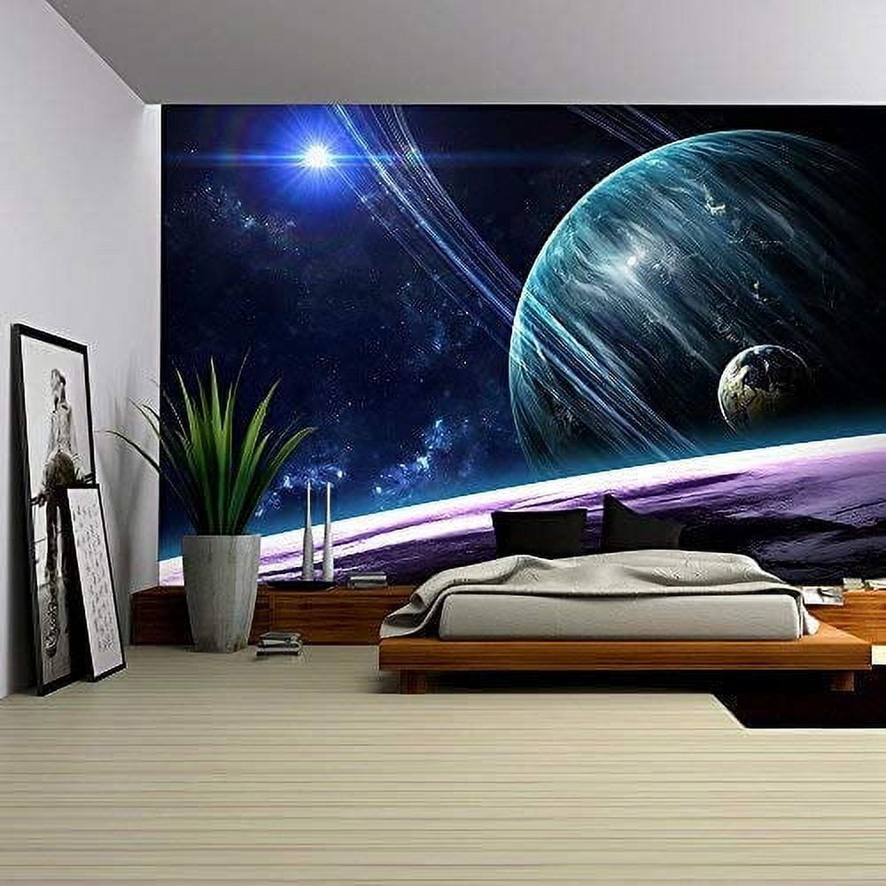 wall26 - Universe Scene with Planets, Stars and Galaxies in Outer Space ...