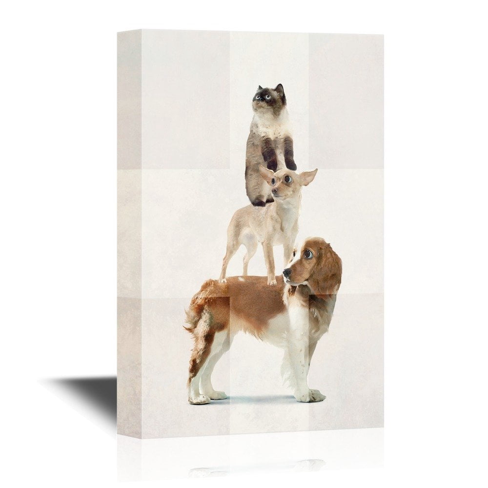 wall26 - Vet Canvas Wall Art - Funny Dogs and Cats Pet Theme Wall Art ...
