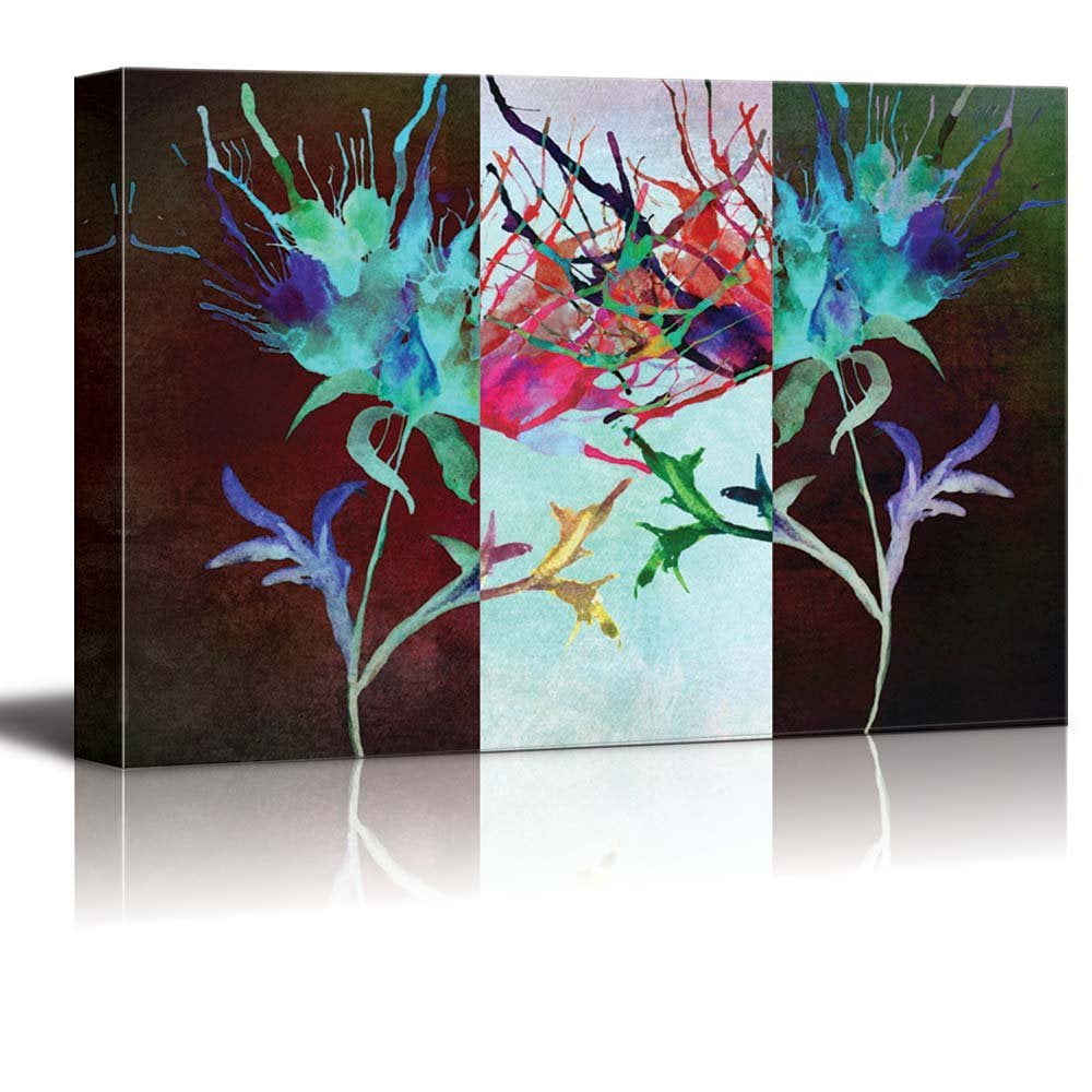 wall26 - Vibrant Color Splash with Alternating Backgrounds - Canvas Art ...