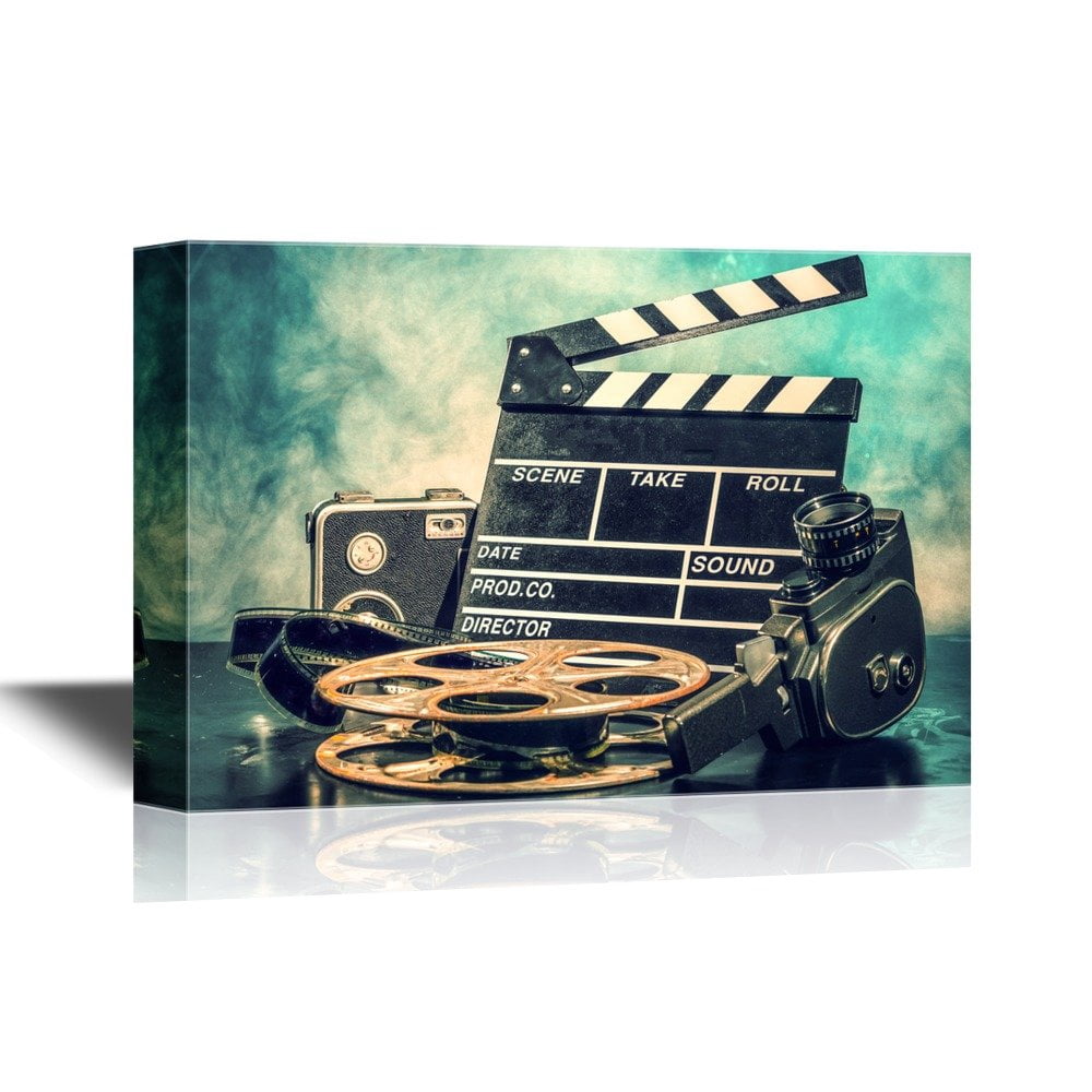 wall26 - Vintage Filming Equipment Canvas Wall Art - Classic Projector ...