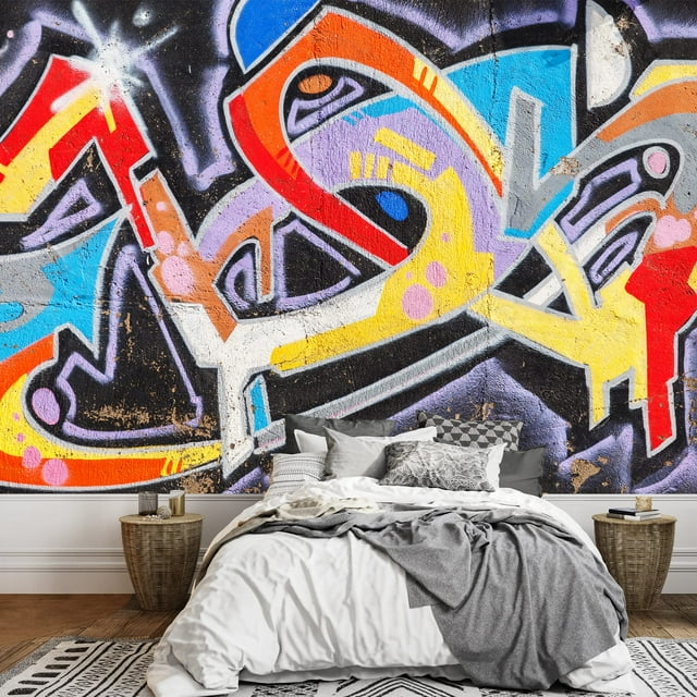 wall26 Wall Mural Simple and Mysterious Graffiti Art Removable Self ...