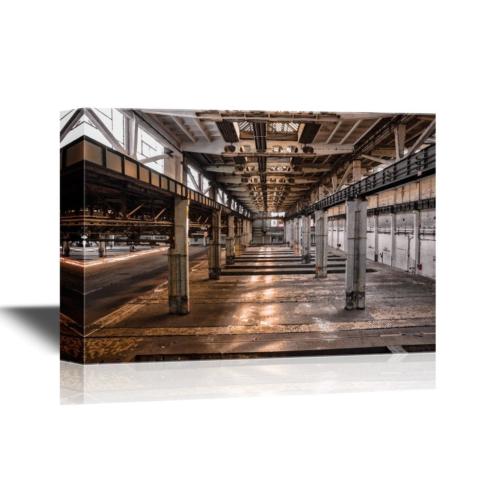 wall26 - Watercolor Style Canvas Wall Art - Abandoned Old Vehicle ... wall26 - Watercolor Style Canvas Wall Art - Abandoned Old Vehicle ...
