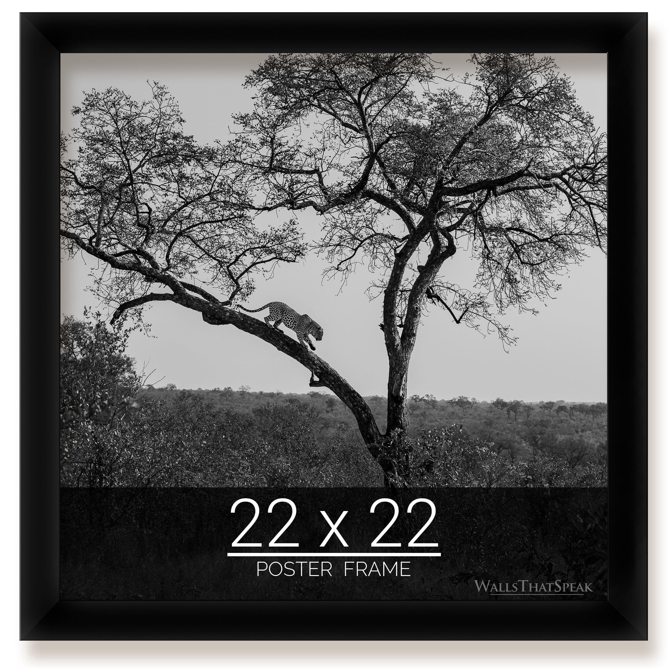 wallsthatspeak 22x22 Black Picture Frame for Puzzles Posters Photos or ...