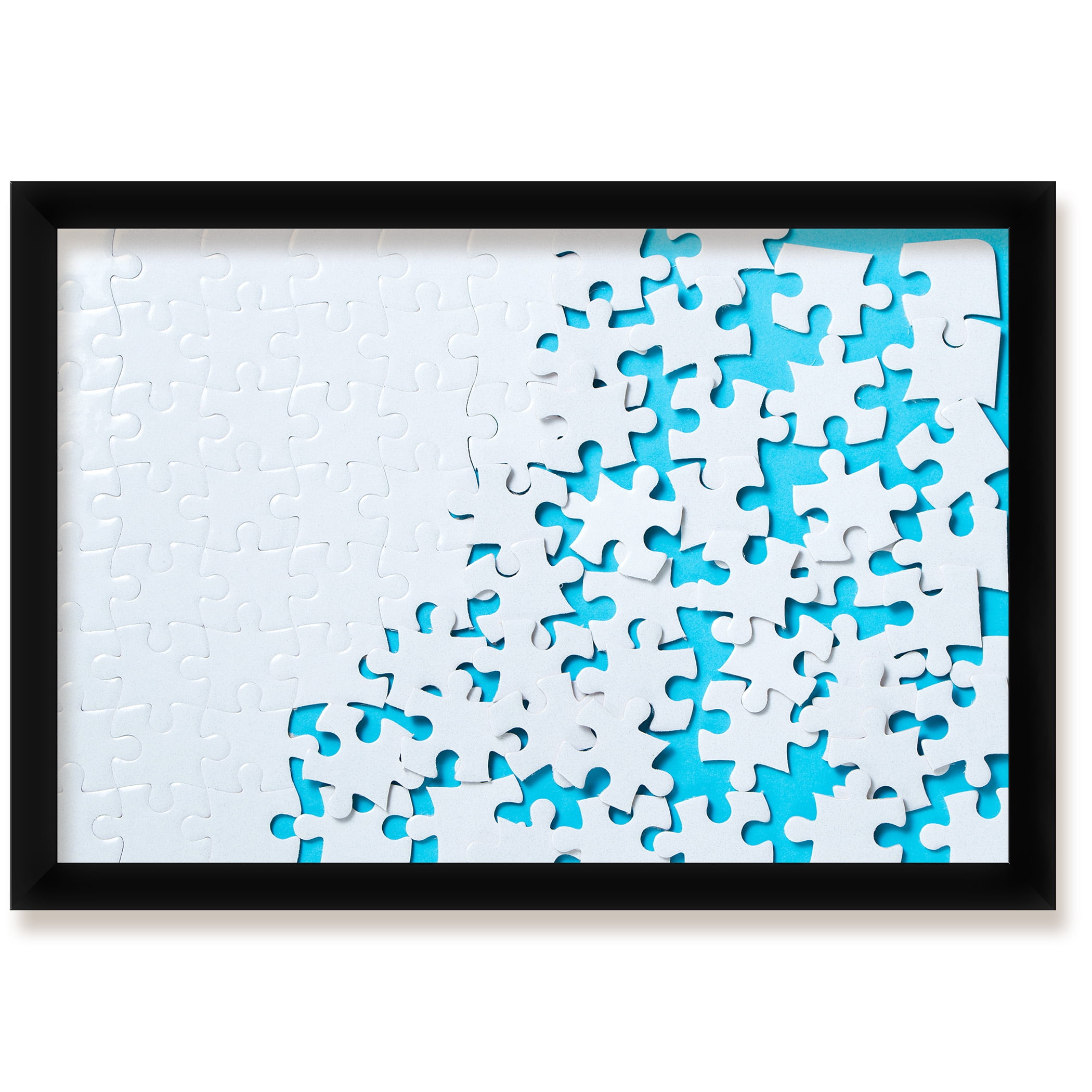 WallsThatSpeak Puzzle Frame, Black, Composite Wood, 24x18 Inches ...