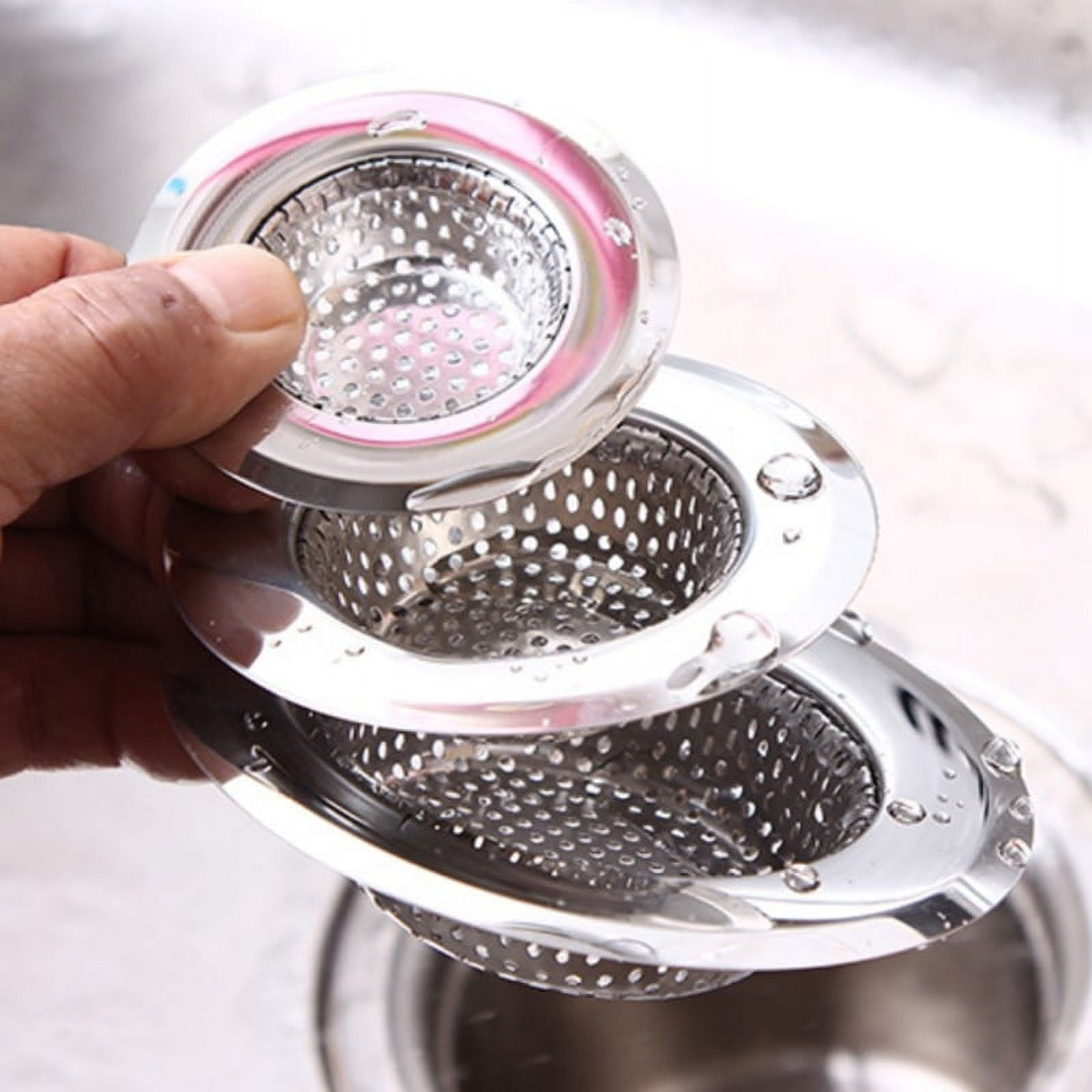 walmklly 1pc 7/9/11.3cm Metal Flume Filter Mesh Sink Strainer Trap Bath ...
