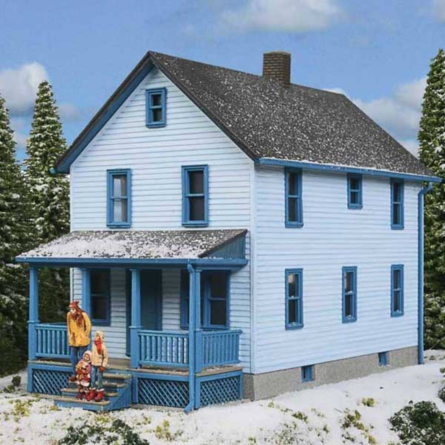walthers cornerstone ho scale building/structure kit two-story frame ...