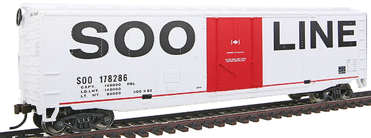 walthers trainline ho scale 50' plug-door boxcar freight car soo line ...