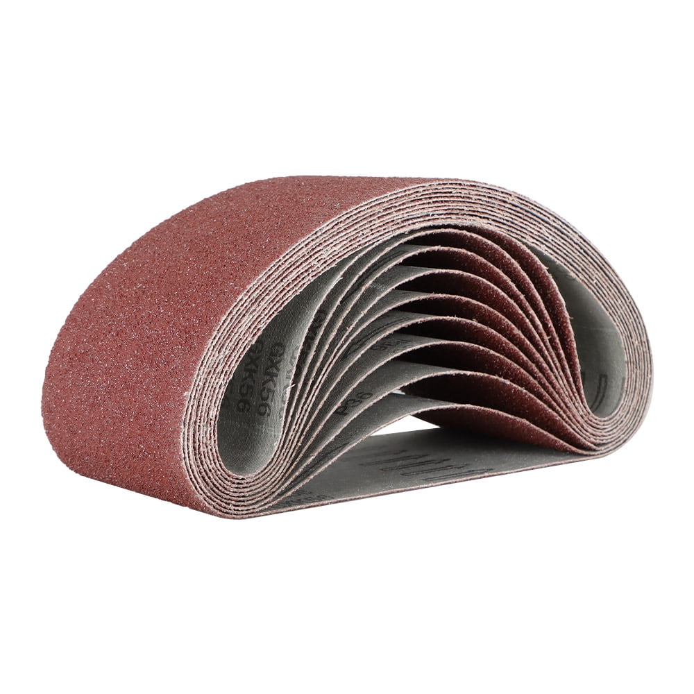 waltyotur 10 Pack 4" X 24" 36 Grit Premium X-Weight Sanding Belts High ...