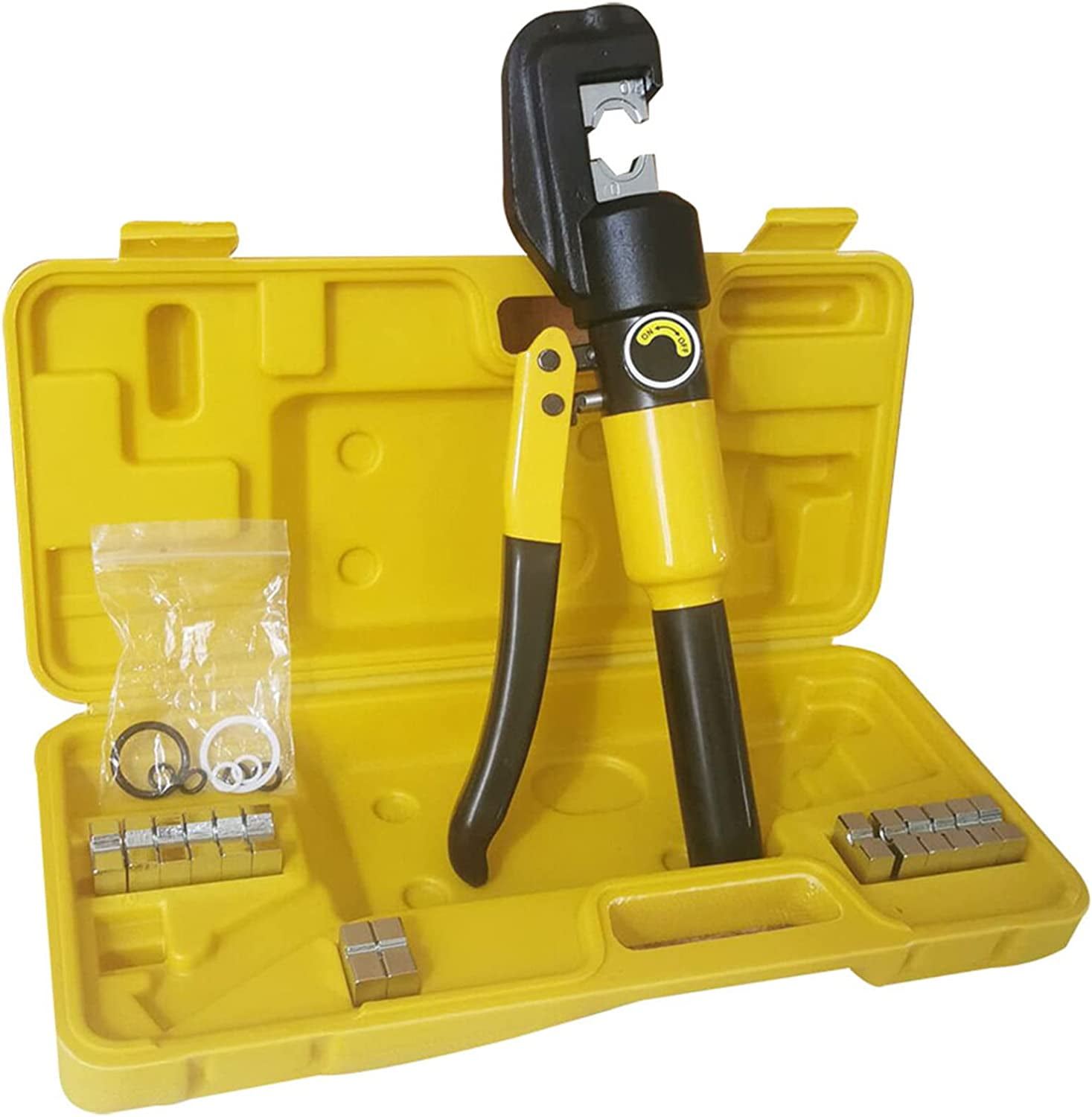 waltyotur 10 Ton Manual Hydraulic Crimper Cable Crimping Tool with 9 ...