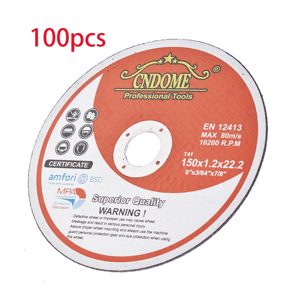 waltyotur 100 Pack 6 Inch Cut-off Wheel - Metal & Stainless Steel ...