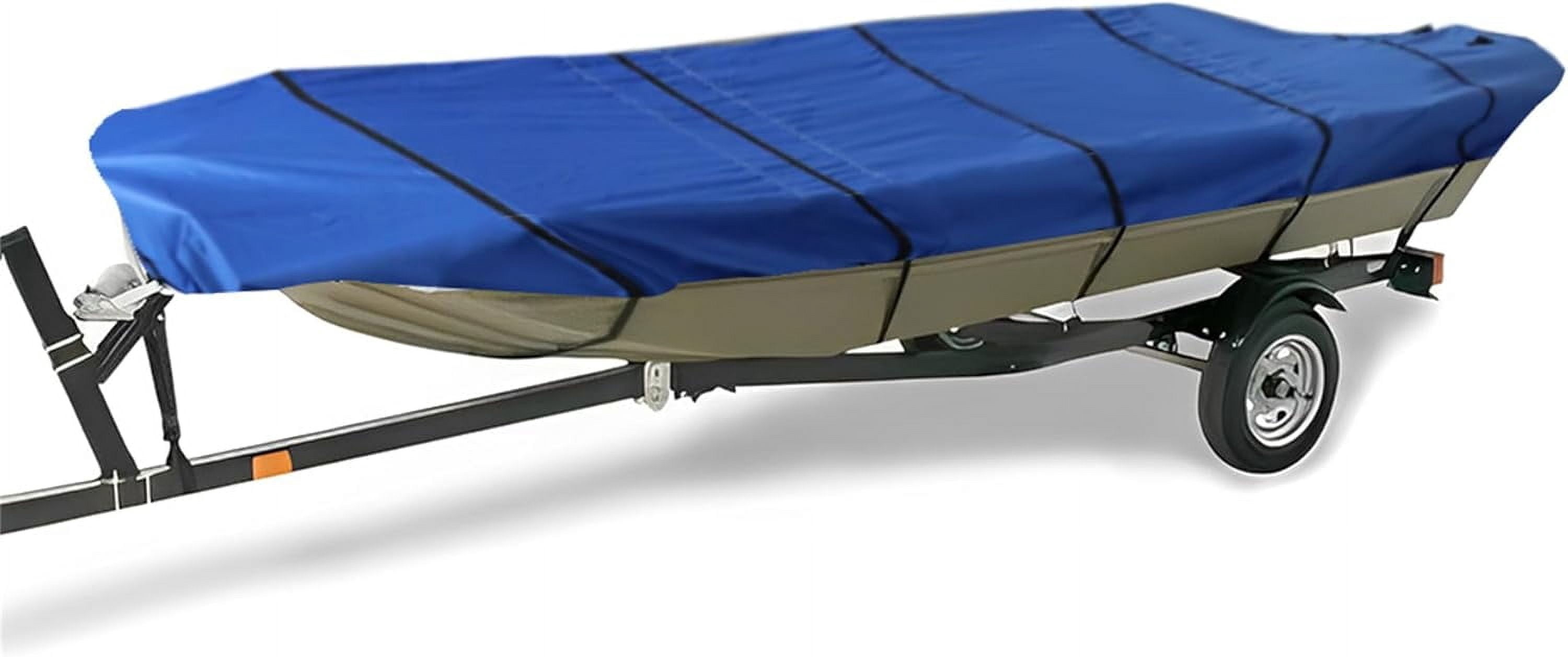 waltyotur 12FT Blue 210D Heavy Duty Marine Grade Trailerable Boat Cover ...