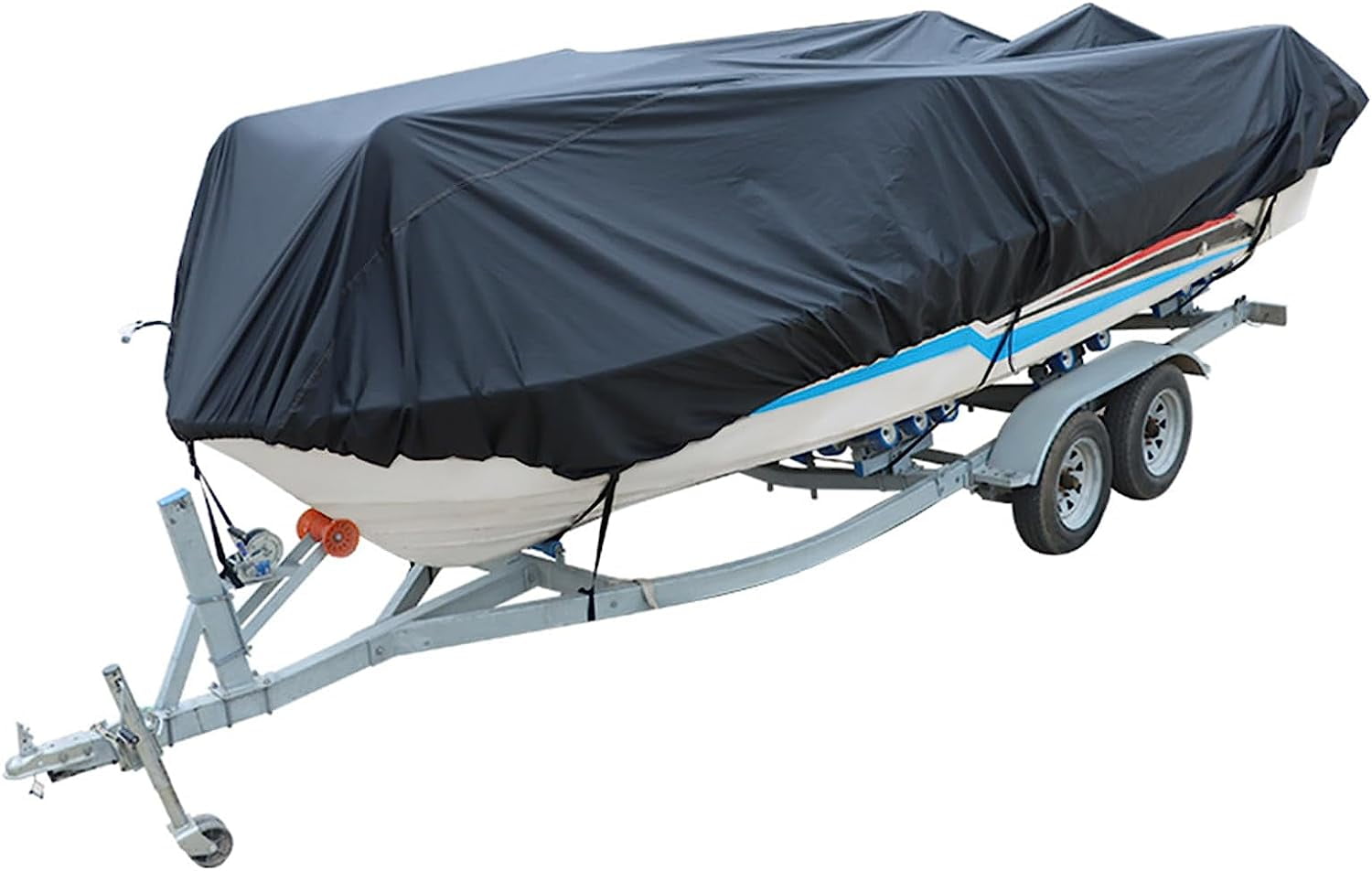 waltyotur 17-19FT Heavy Duty Marine Grade Boat Cover, Black, Fits V ...