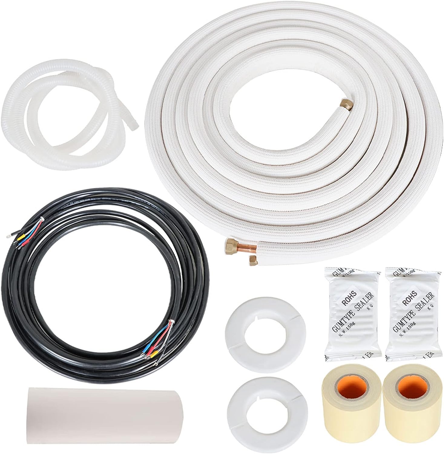 waltyotur 25FT 1/4" & 1/2" Air Conditioning Copper Tubing Hose ...