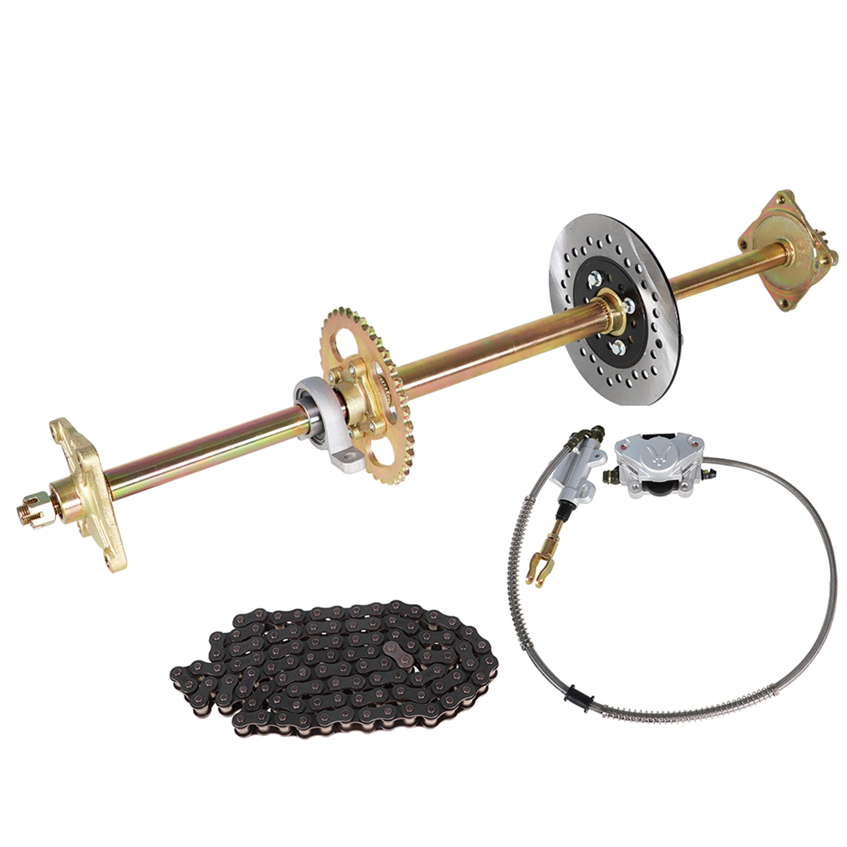 Waltyotur 32" Go Kart Quad Rear Axle Assembly Kit - Sprocket Cart Shaft ...