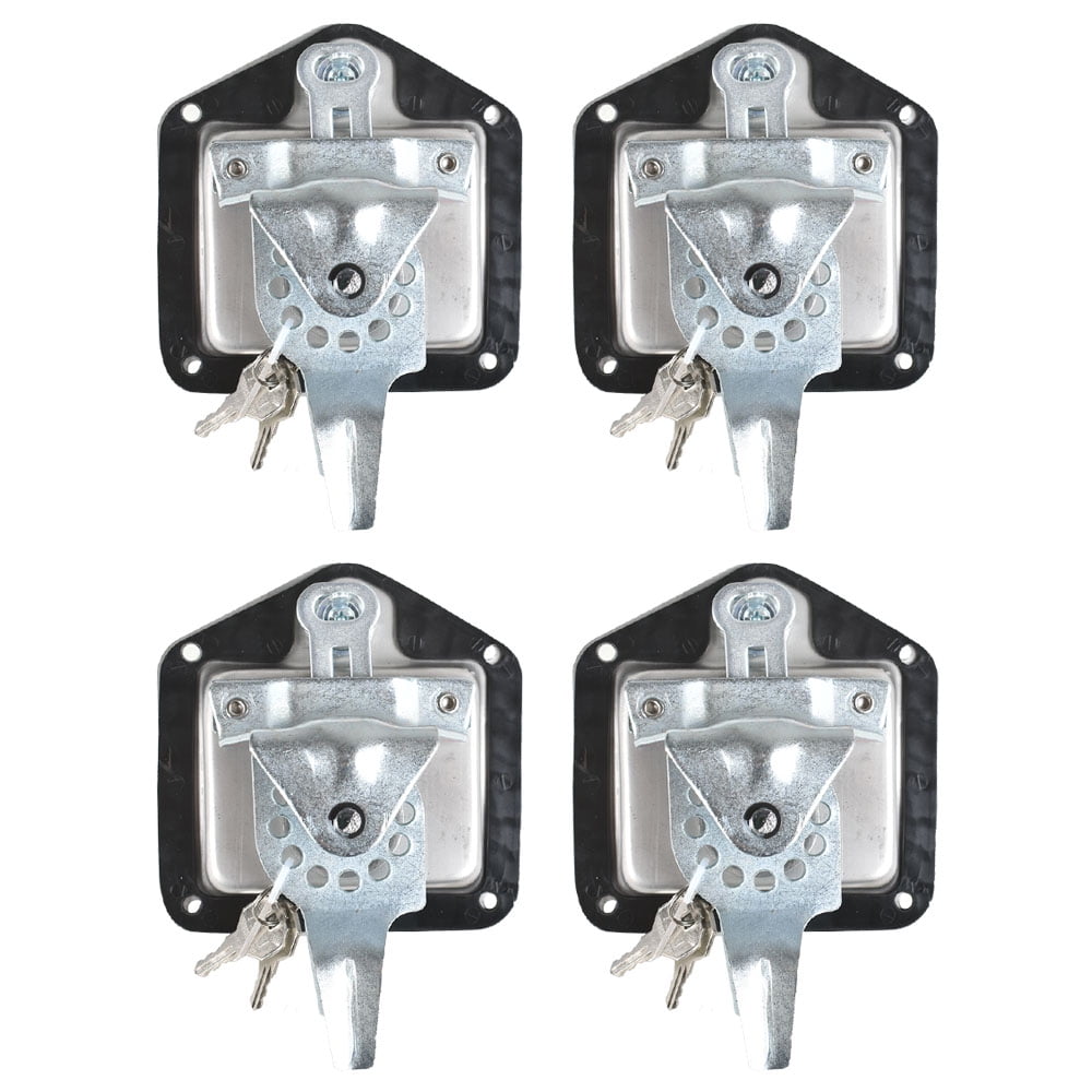 waltyotur 4 x Stainless Steel Paddle Door Lock Latch Handle Truck Tool ...