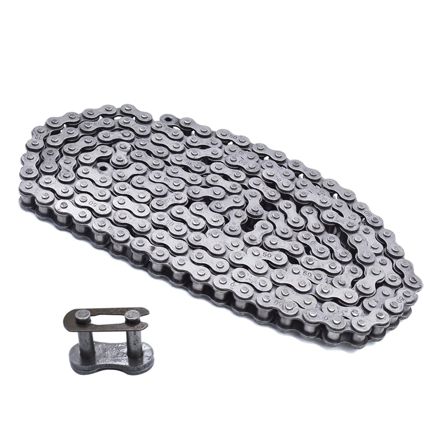 waltyotur 50 Roller Chain 10 Feet Carbon Steel Chain, Carbon Steel ...