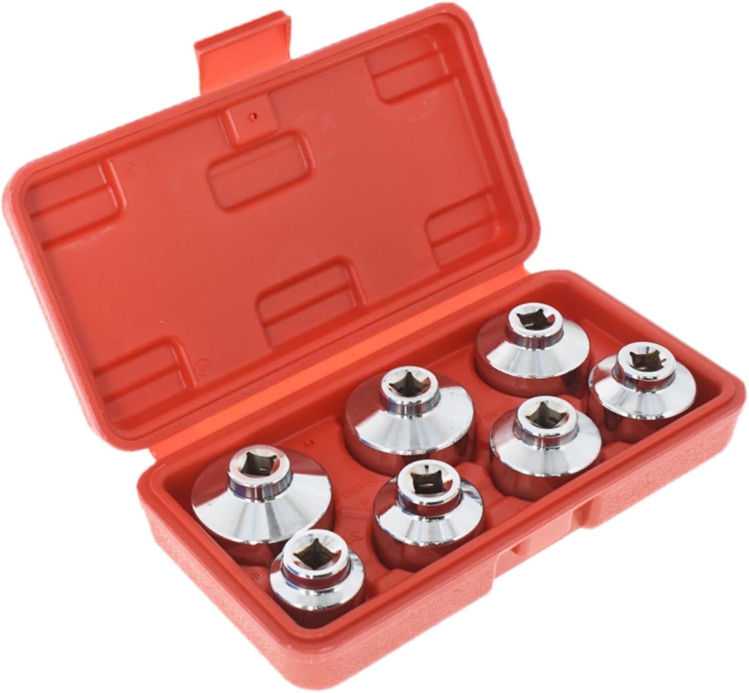 waltyotur 7 Pcs 3/8 Oil Filter Cap Wrench Socket Set Tool Kit 24mm to ...