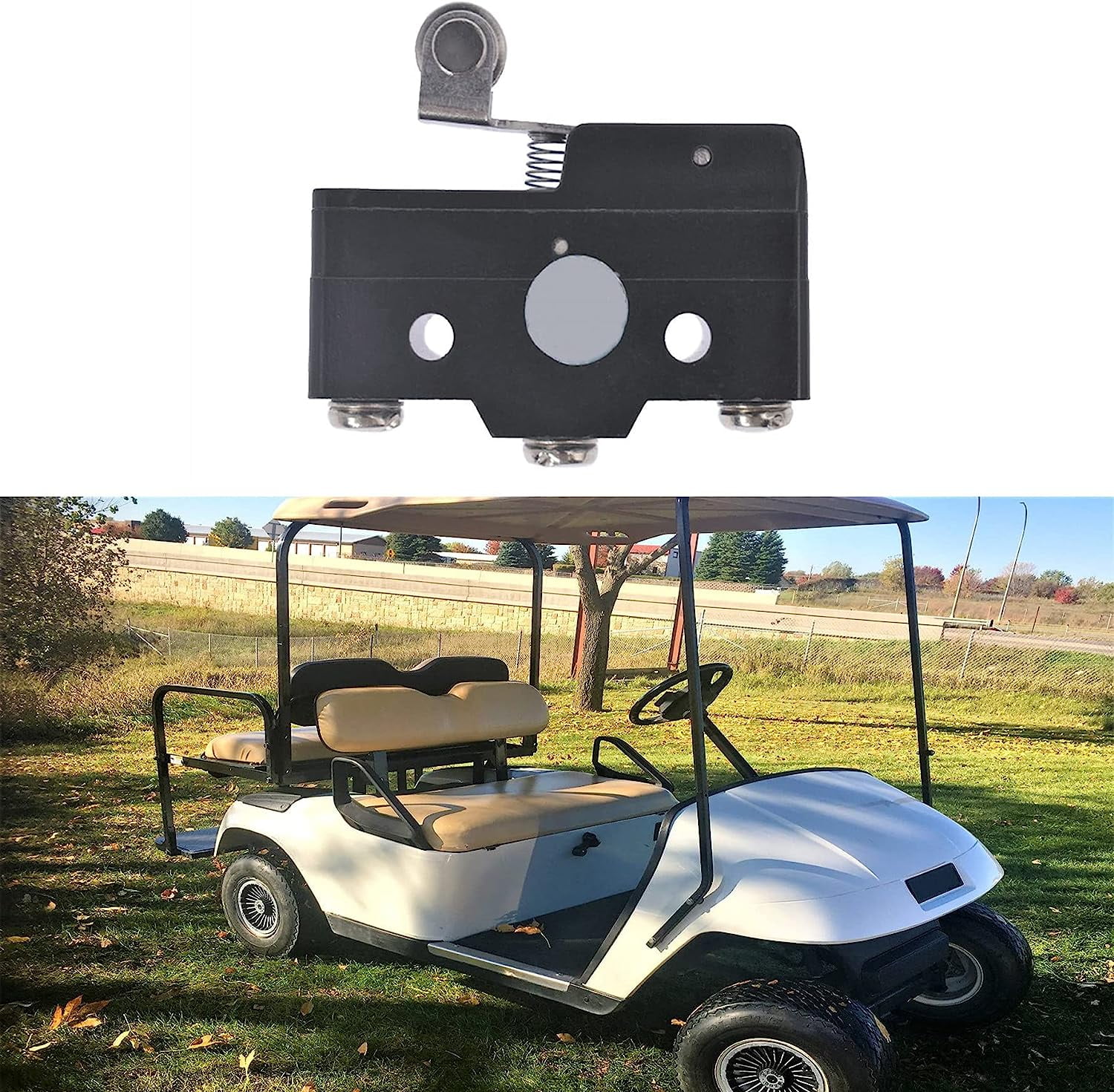 waltyotur Brake Pedal Micro Switch 3 Terminal Replacement for Golf Cart ...